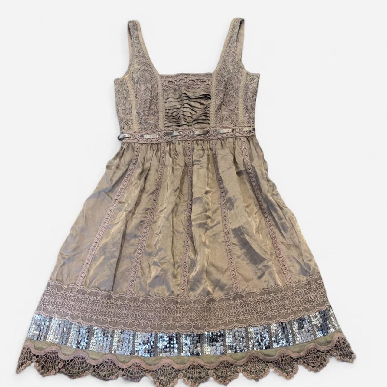 🧵 Dusty pink 100% silk Warehouse mini dress with... | Depop