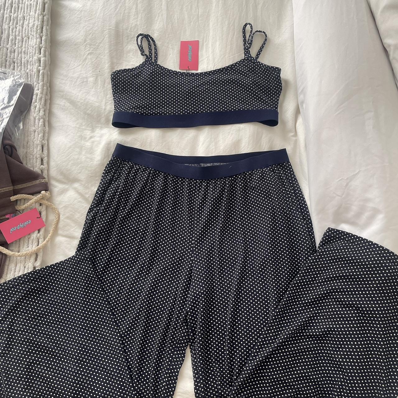 Edikted blue polka dot set - Depop