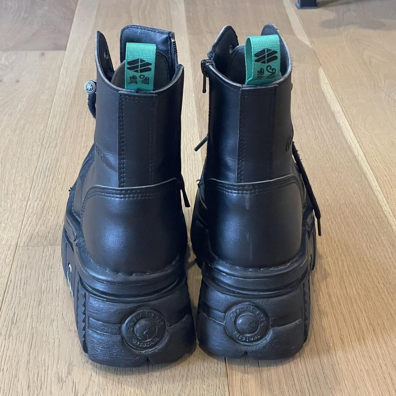 New Rock black platform ankle boots warn