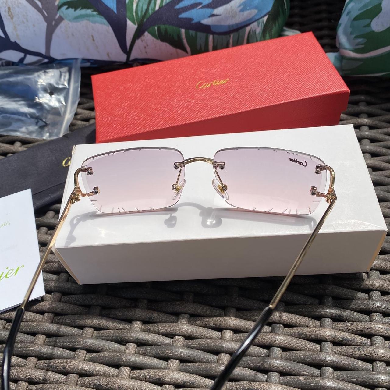 Cartier rimless sunglasses with box &... - Depop