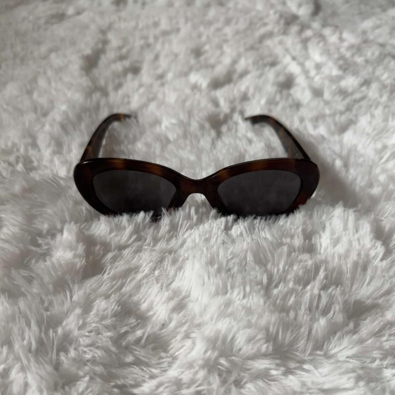 tortoise shell oval sun-glasses with gold... | Depop