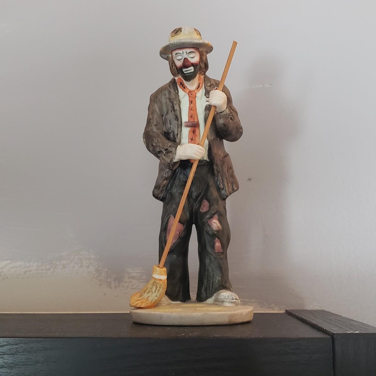 Flambro Emmett Kelly Jr sweeping clown... | Depop