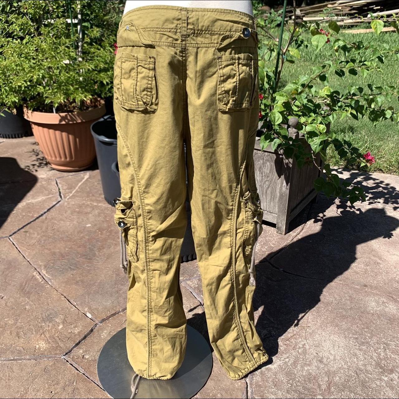 Cache pants, grunge, military pants, beige 36”... - Depop