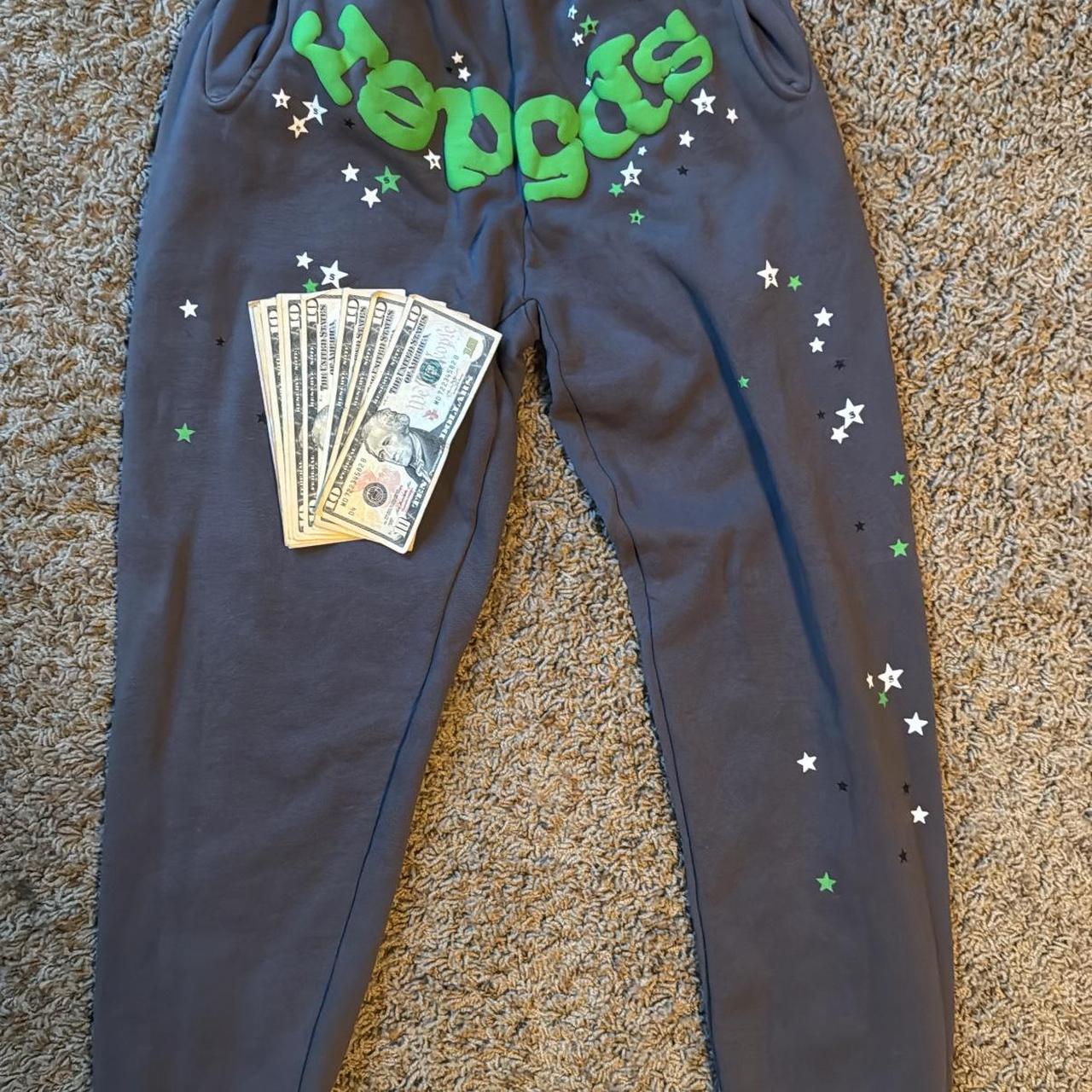 Sp5der Green Grey 1o1 puff print #sp5der #1to1... | Depop