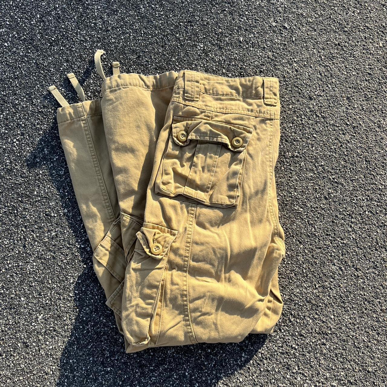 Matchstick Cargo pants khaki Loose fit 32x32 Great... - Depop