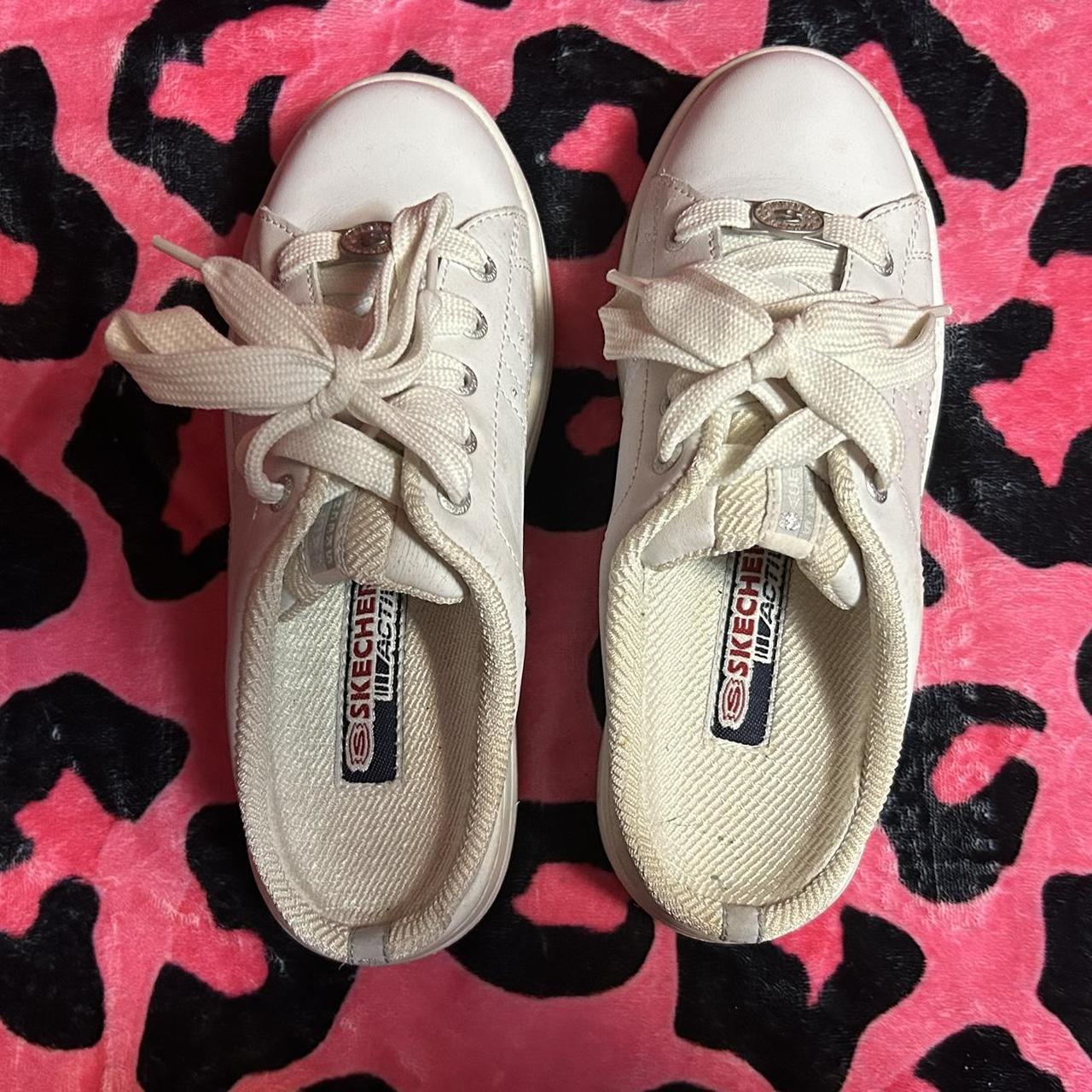 vintage chunky platform sketchers with jewels on the... - Depop