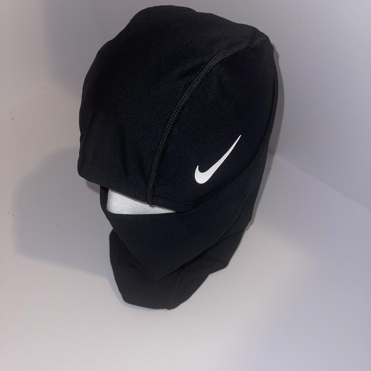 Black Nike balaclava with white logo #sportswear - Depop