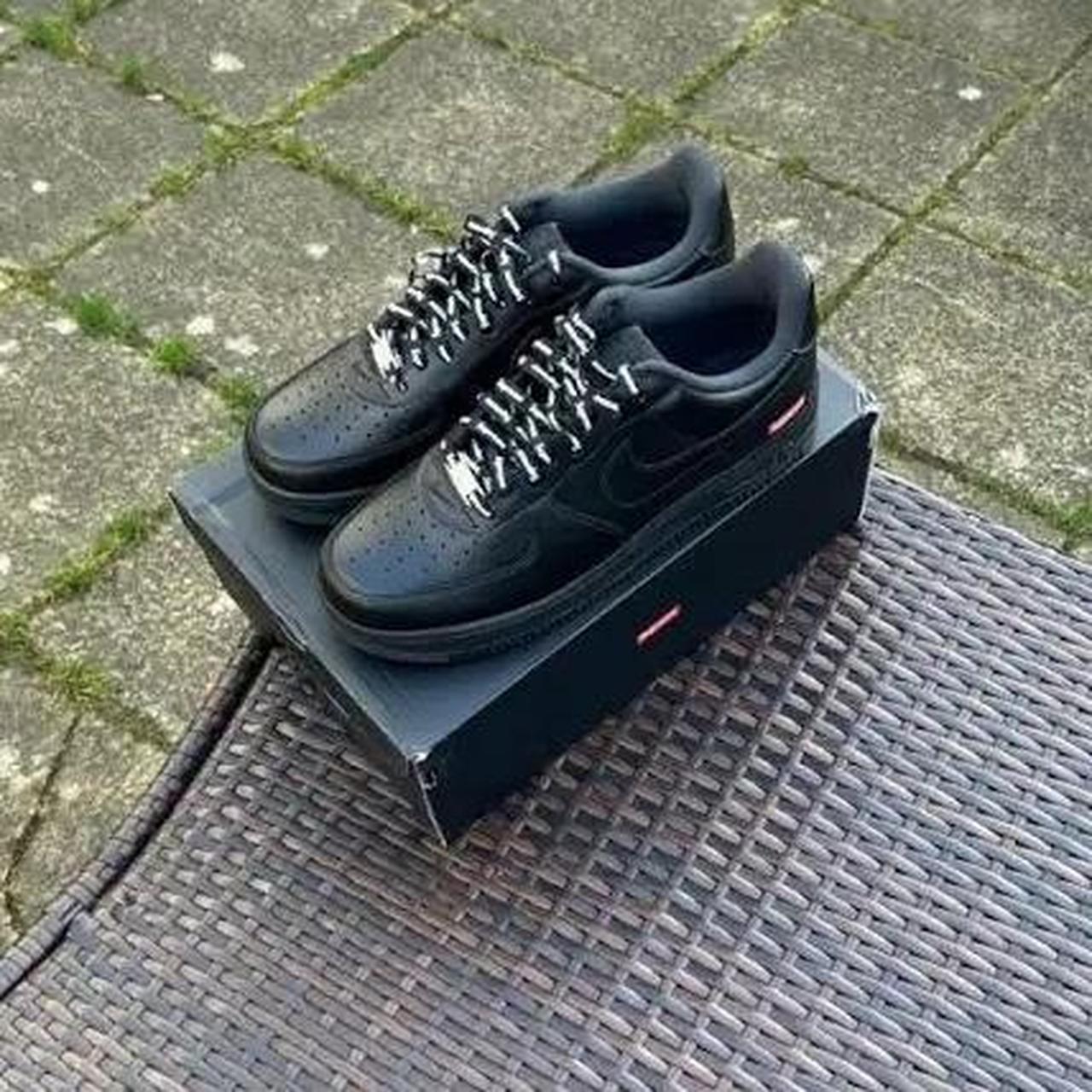 Nike Air Force 1 Black Supreme Forces #sneakers Size... | Depop