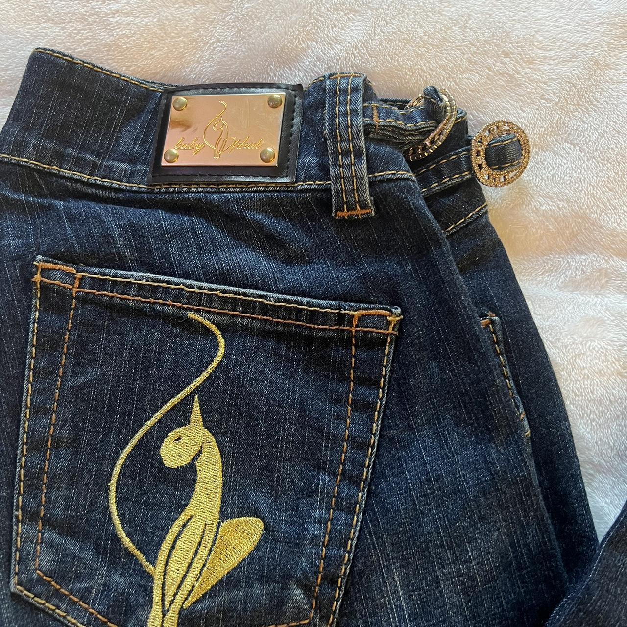 Baby Phat low-rise jeans Size 9, small stretch to it... - Depop