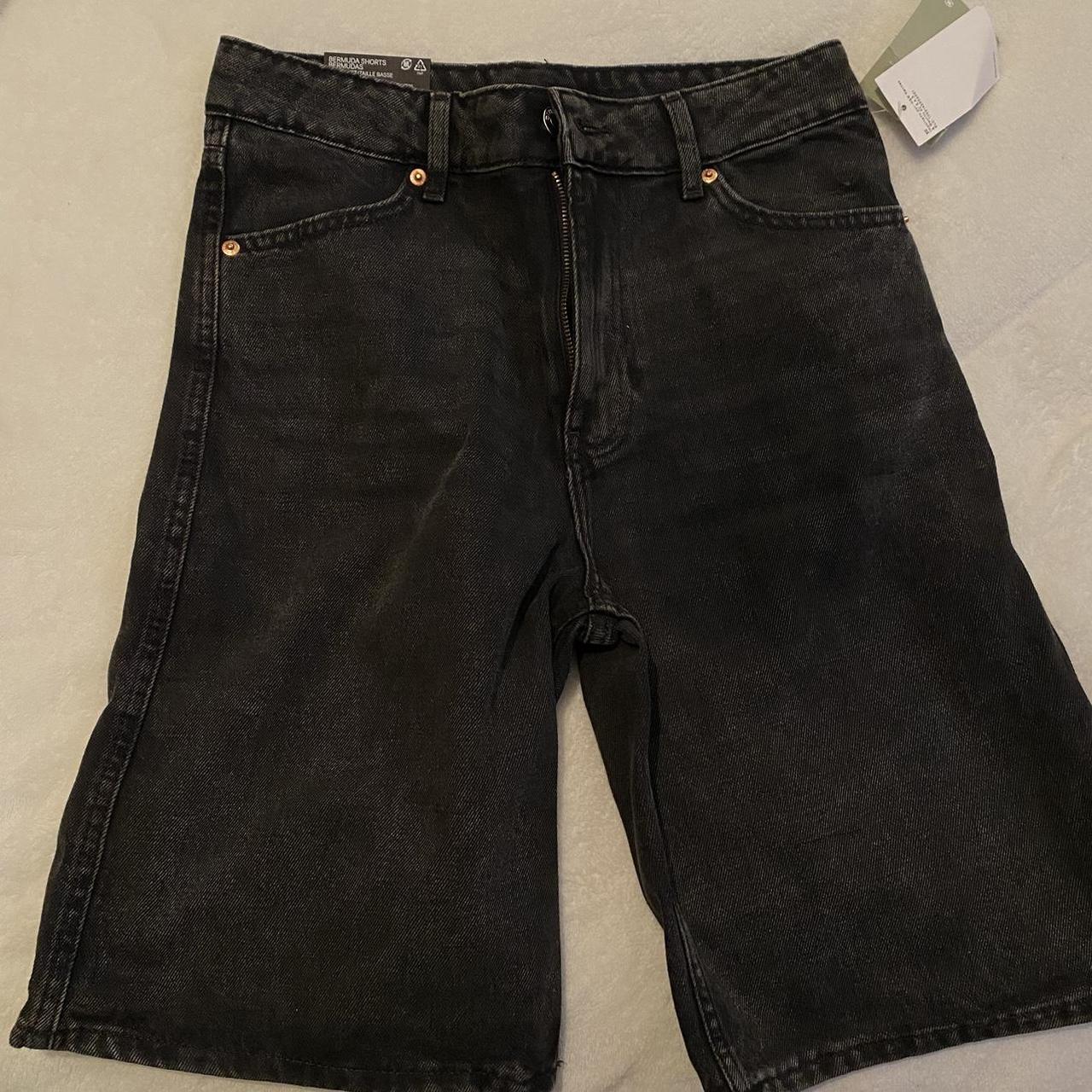 super cute Black denim jorts #denimshorts #jorts... | Depop