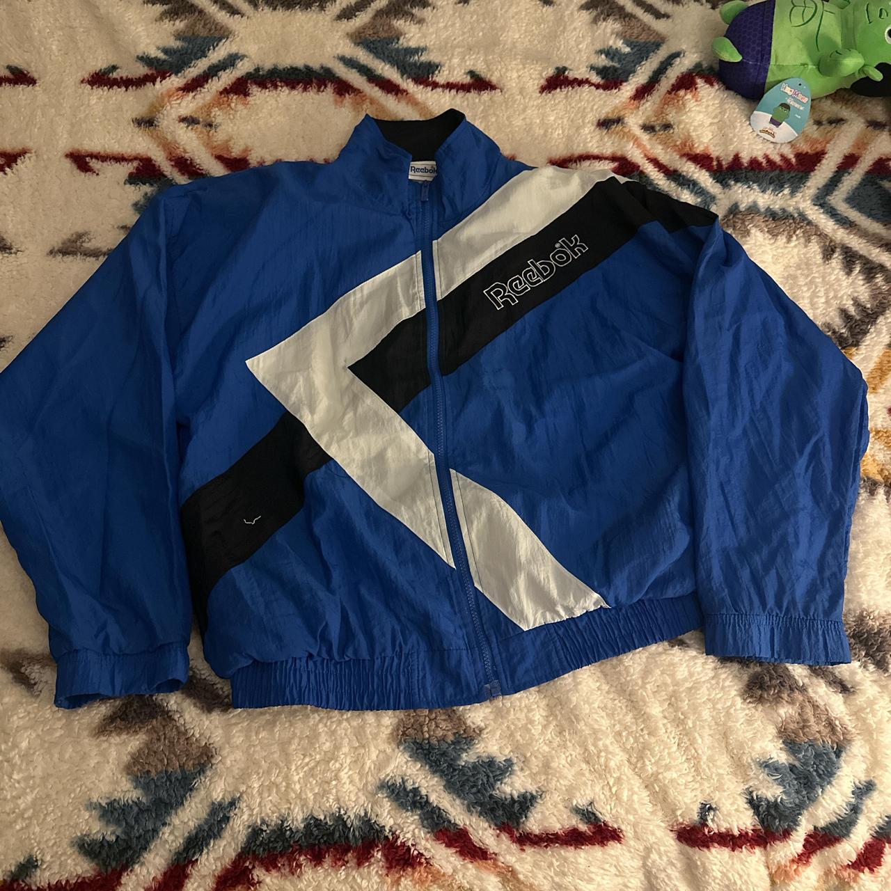 Dope vintage Blue Reebok tracksuit windbreaker and... - Depop