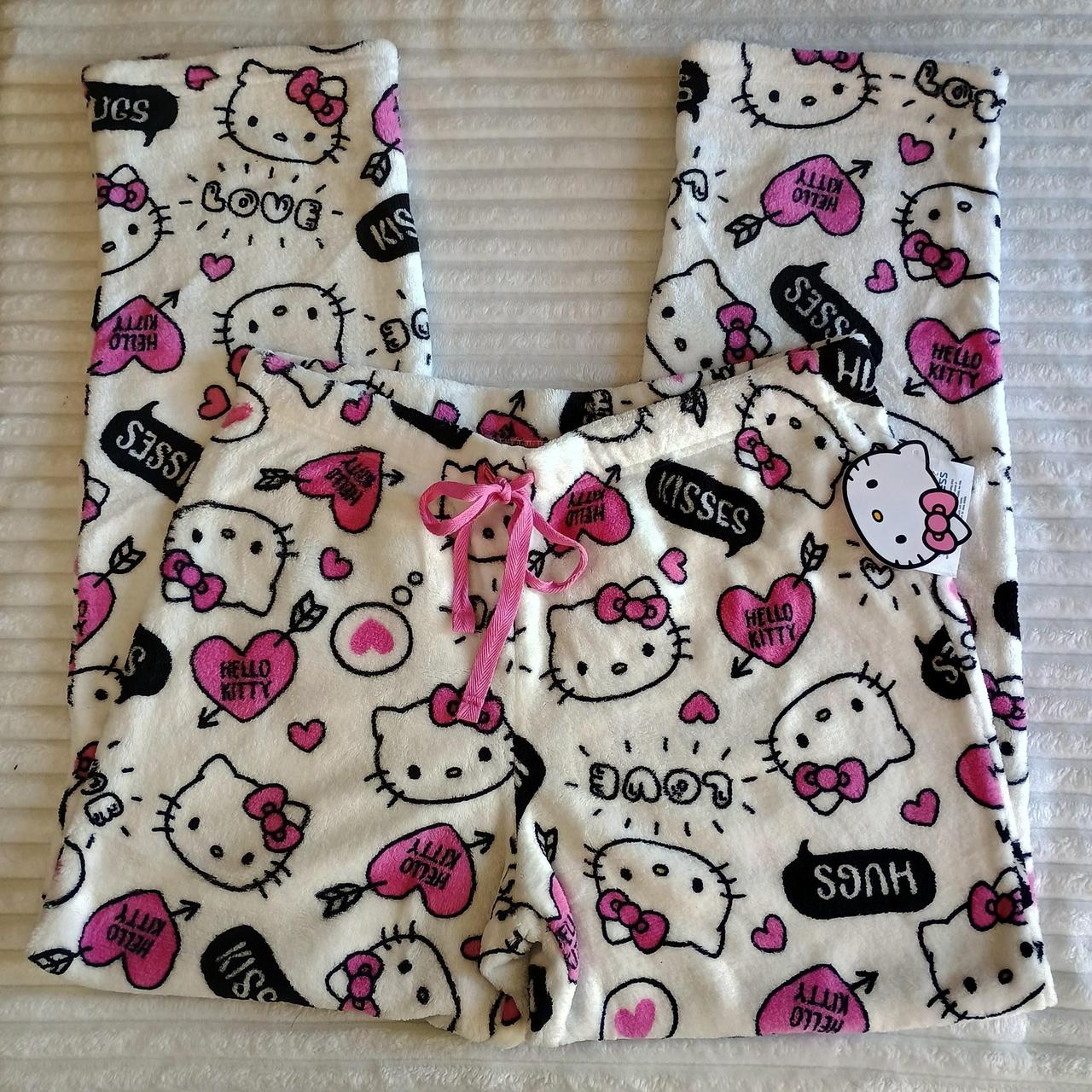 🎀 Hello Kitty hugs fluffy pajama pants... | Depop