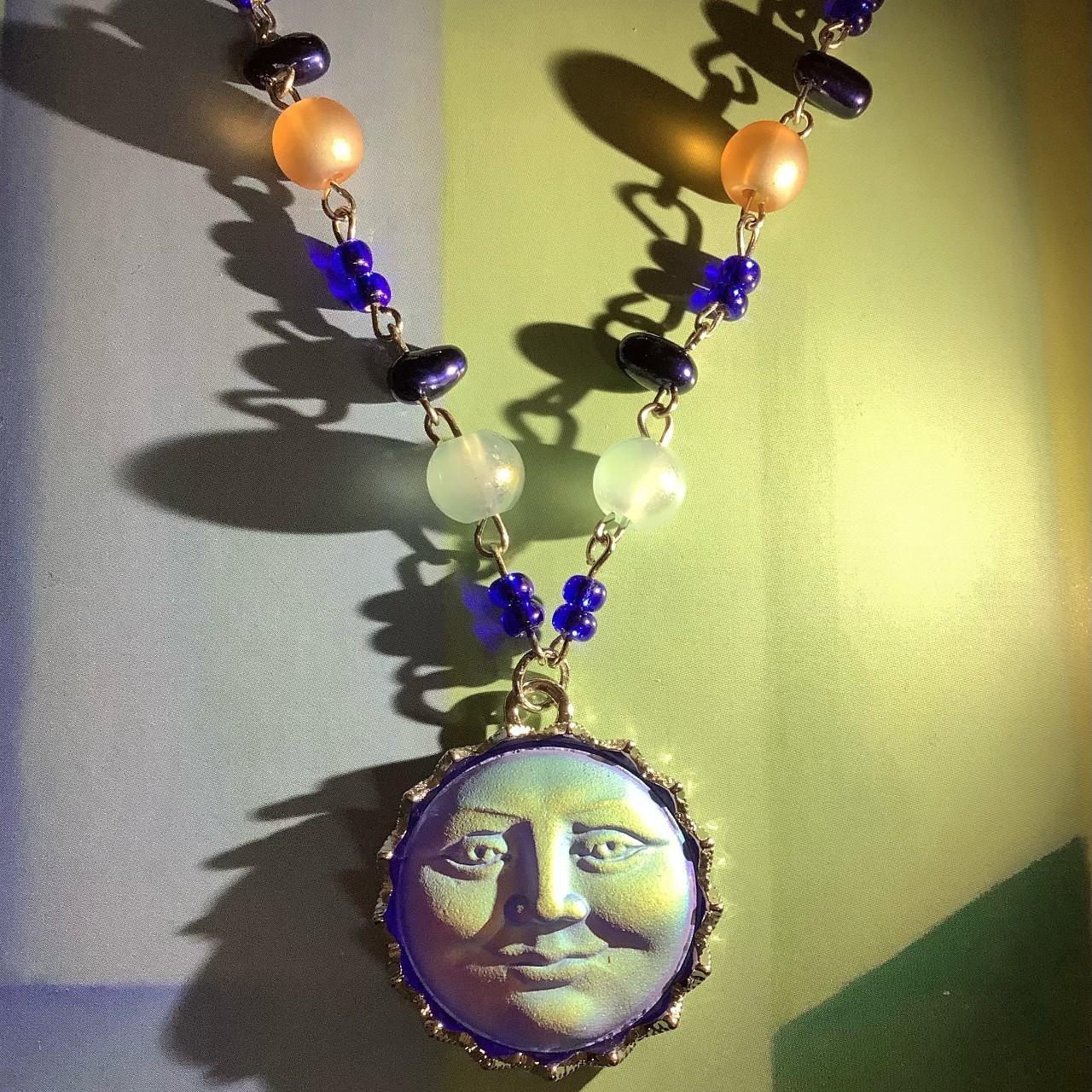 Super cute handmade whimsigoth moon necklace! The... - Depop