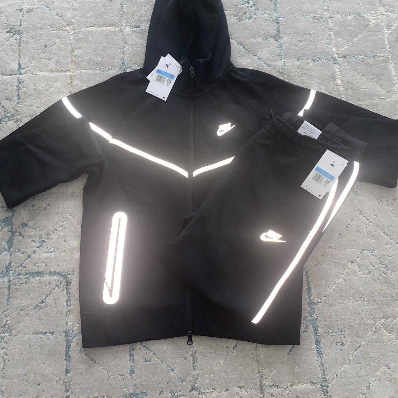 Nike reflective tech fleece - size small (tags say m... | Depop
