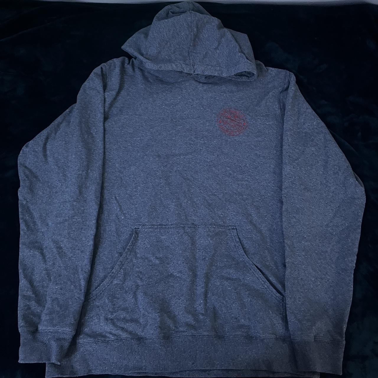 Grey Neff Hoodie With Red Design Size Large-$3 | Depop
