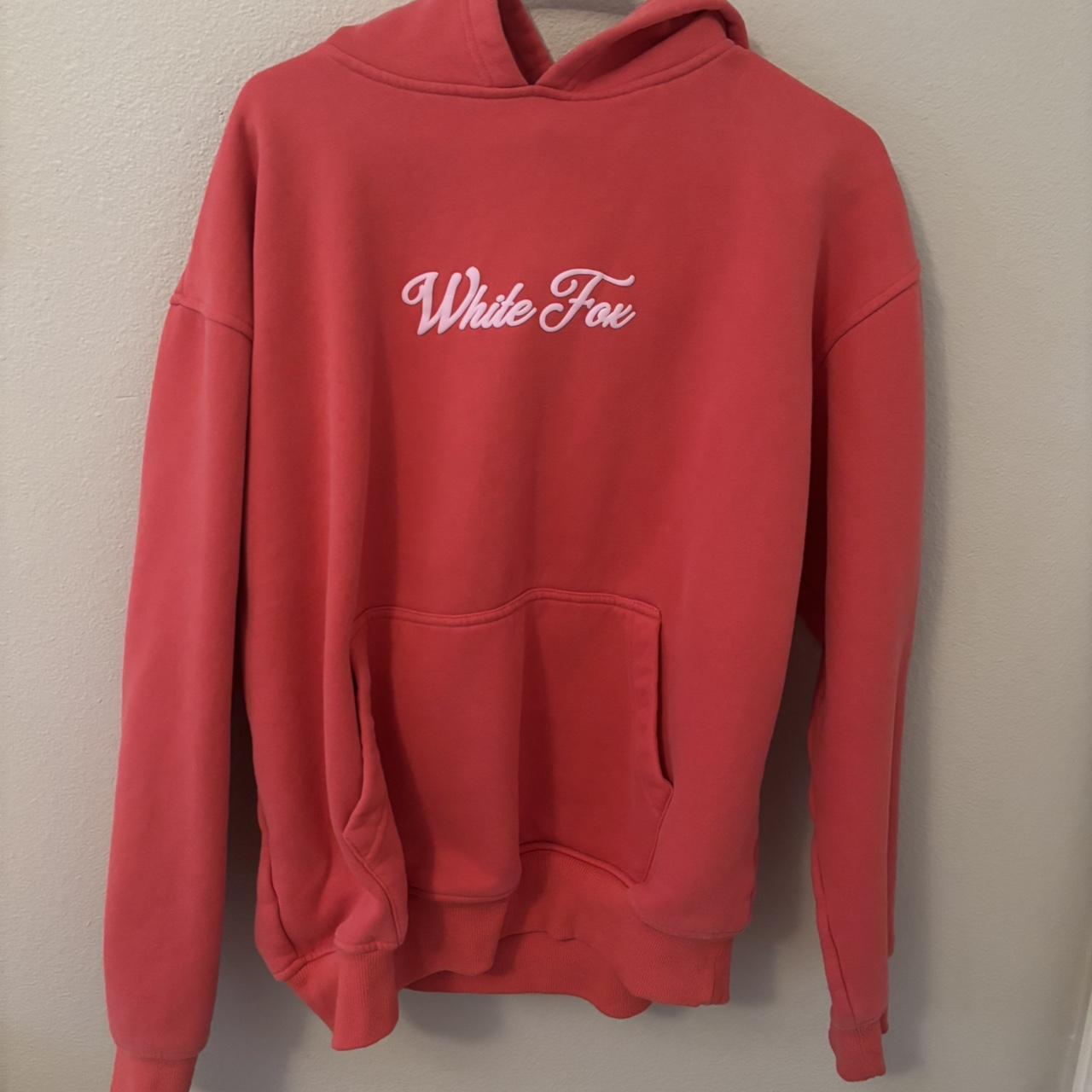 White Fox red hoodie #hoodie only worn a couple of... - Depop