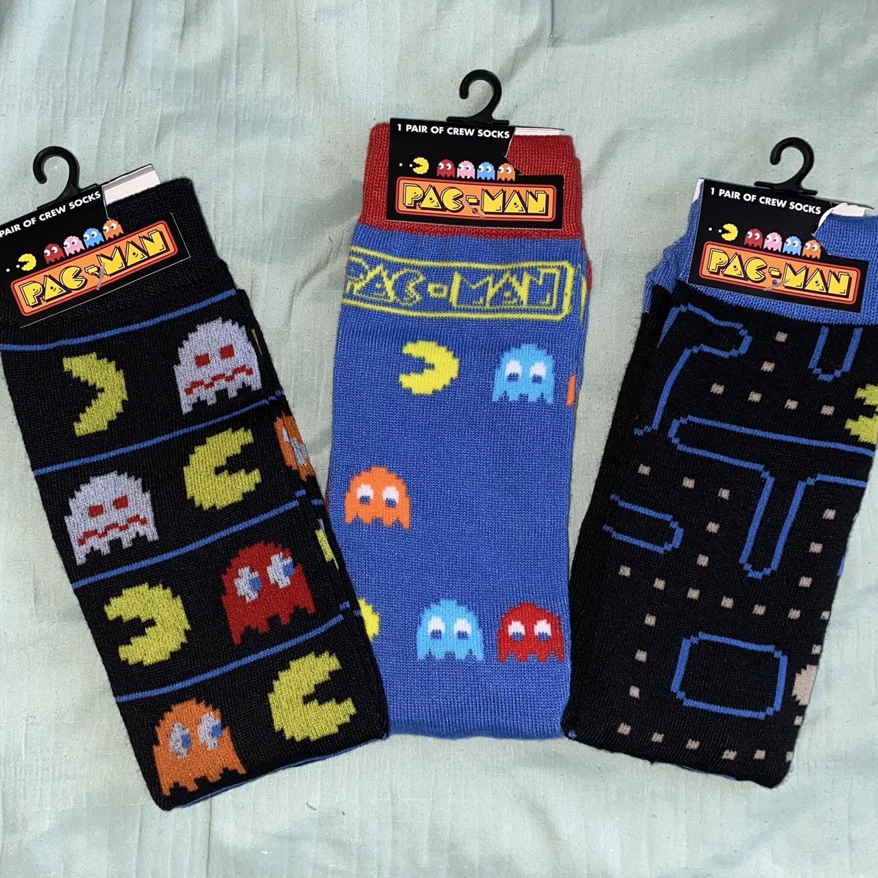 3 pairs of retro Pac-Man socks #gaming #socks #pacman - Depop
