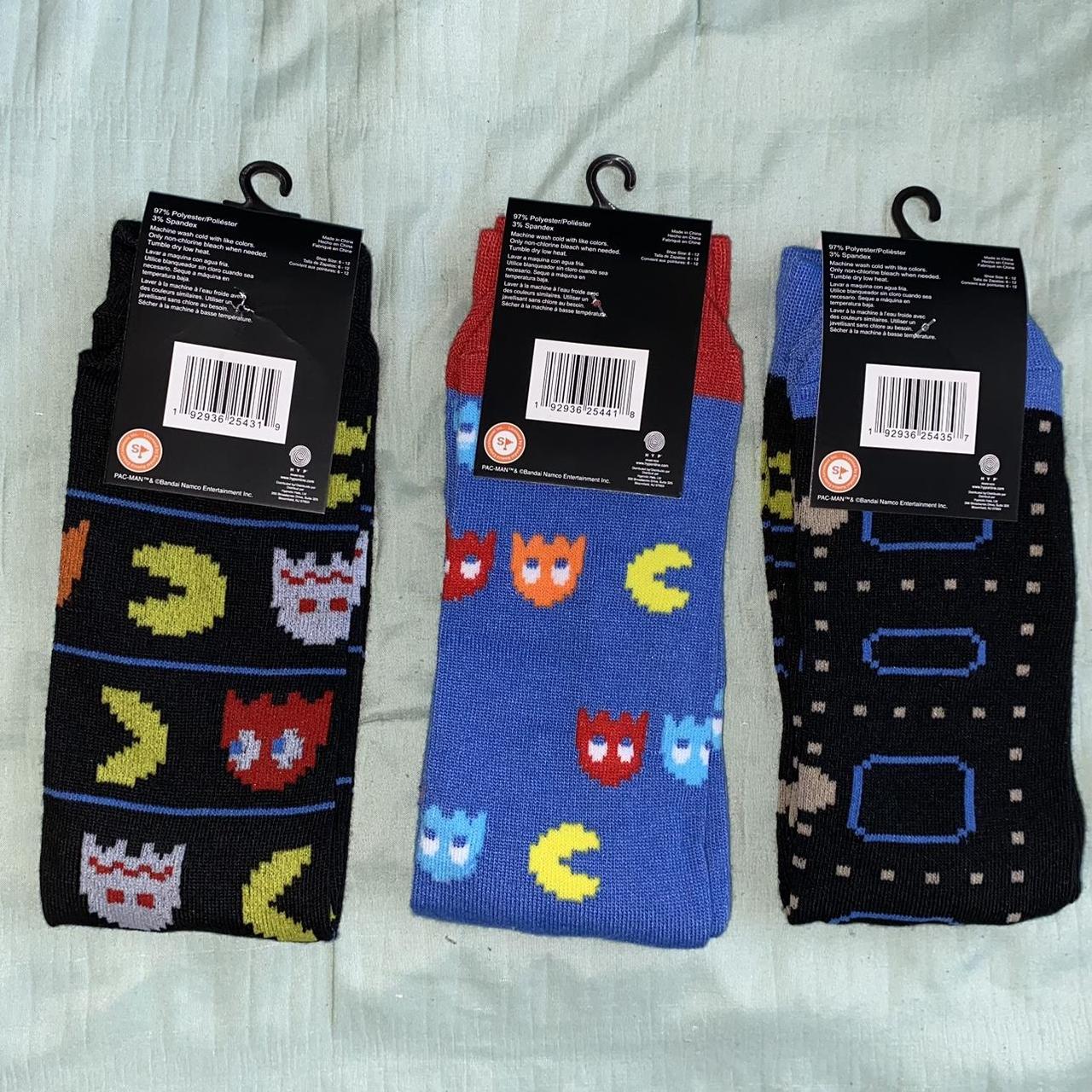 3 pairs of retro Pac-Man socks #gaming #socks #pacman - Depop