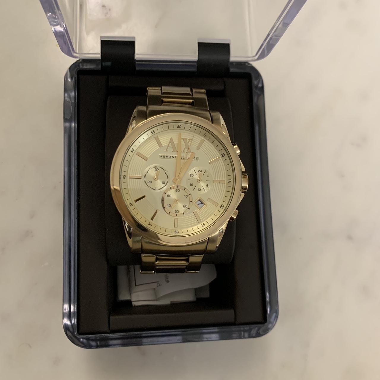 Armani Exchange Gold Watch stainless steel worn a... - Depop