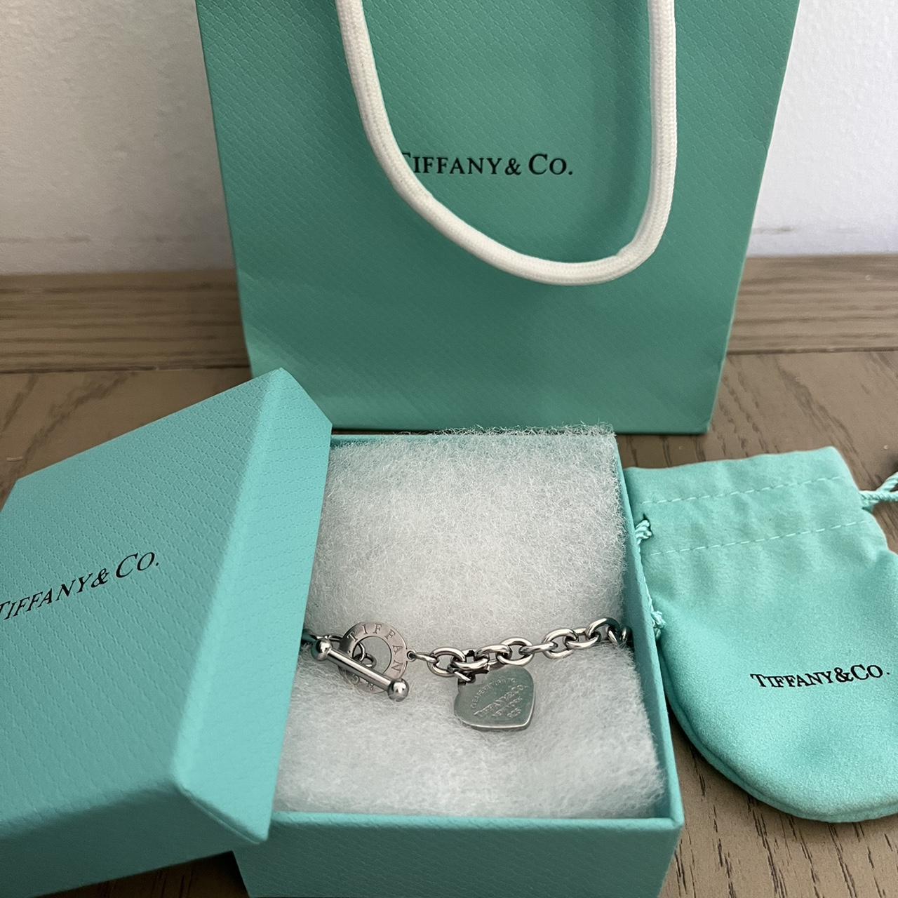 Tiffany & Co. silver lock and key bracelet always... - Depop
