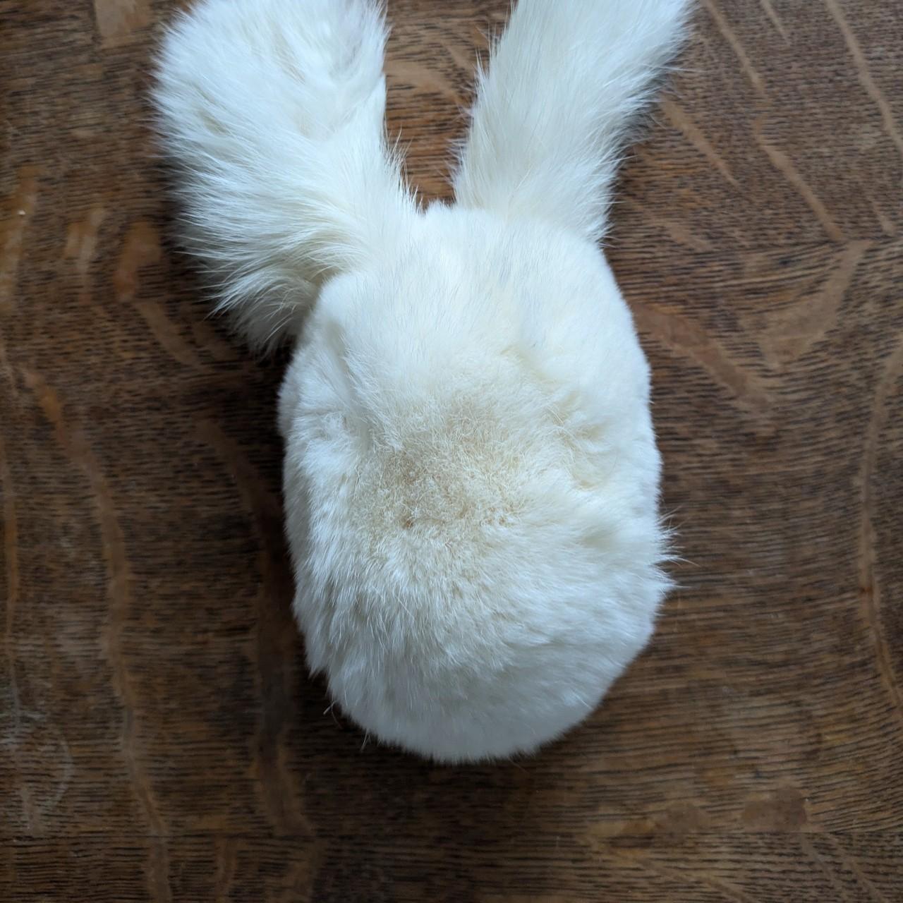 Genuine rabbit fur puff. Faceless bunny puff with... | Depop