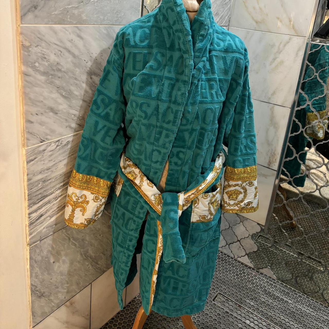 Blue vintage Versace robe 100% authentic... - Depop