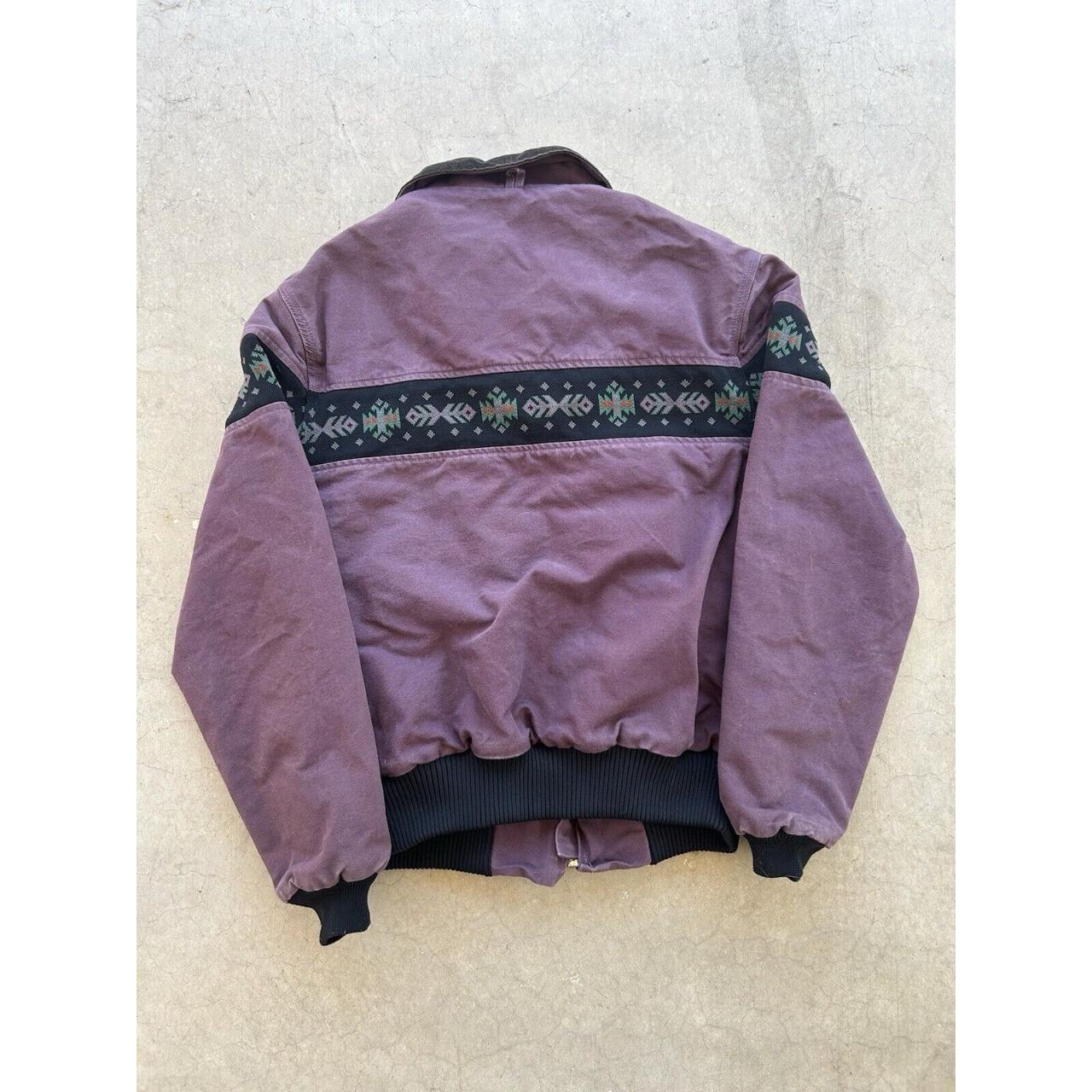 Vintage 90s Plum Carhartt Aztec Jacket Damson... - Depop
