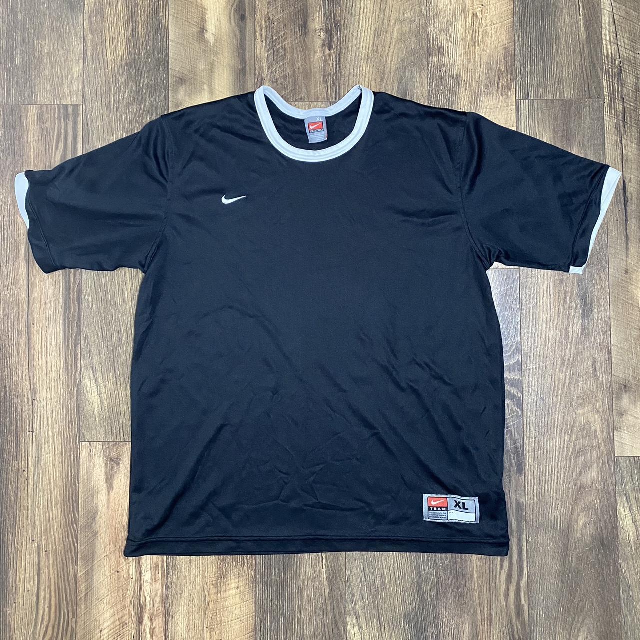 Vintage Black Basic Nike Team Swoosh Logo Short... - Depop