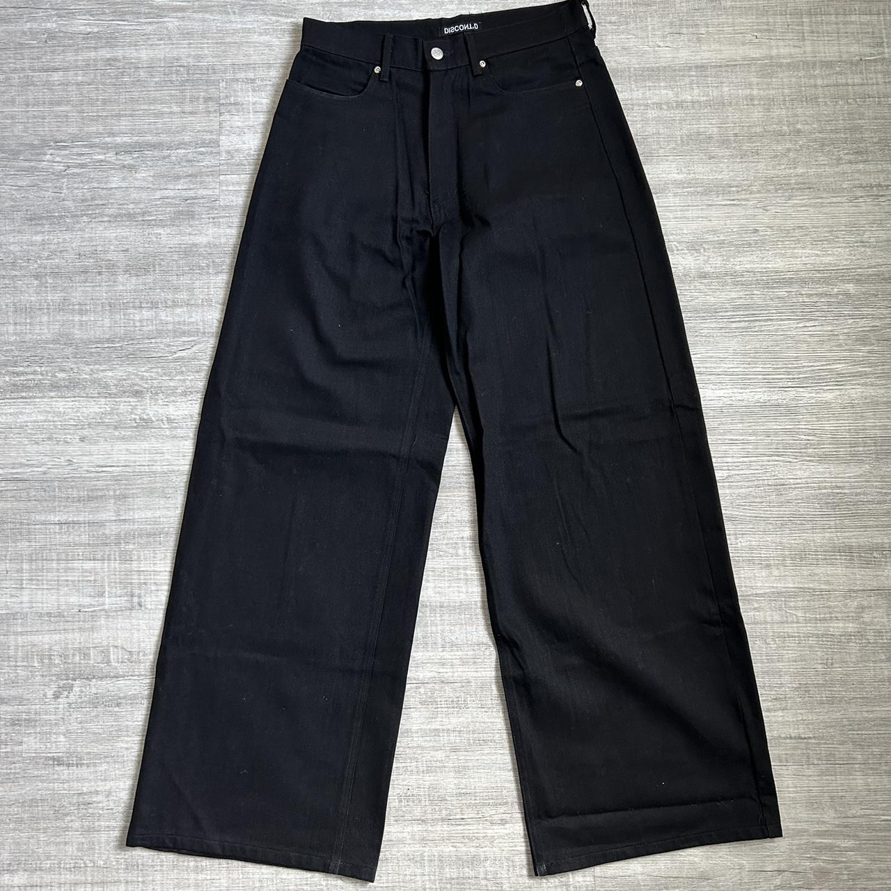 Discont’d baggy denim jet black Size... - Depop