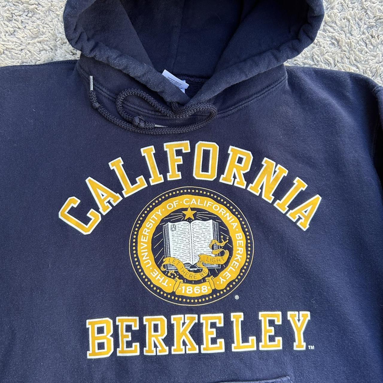 Vintage 00s UC Berkeley Navy Hoodie Size Small (... - Depop
