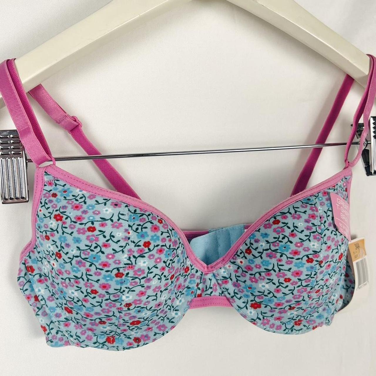Vintage LEI blue floral bra So cute, new with... - Depop