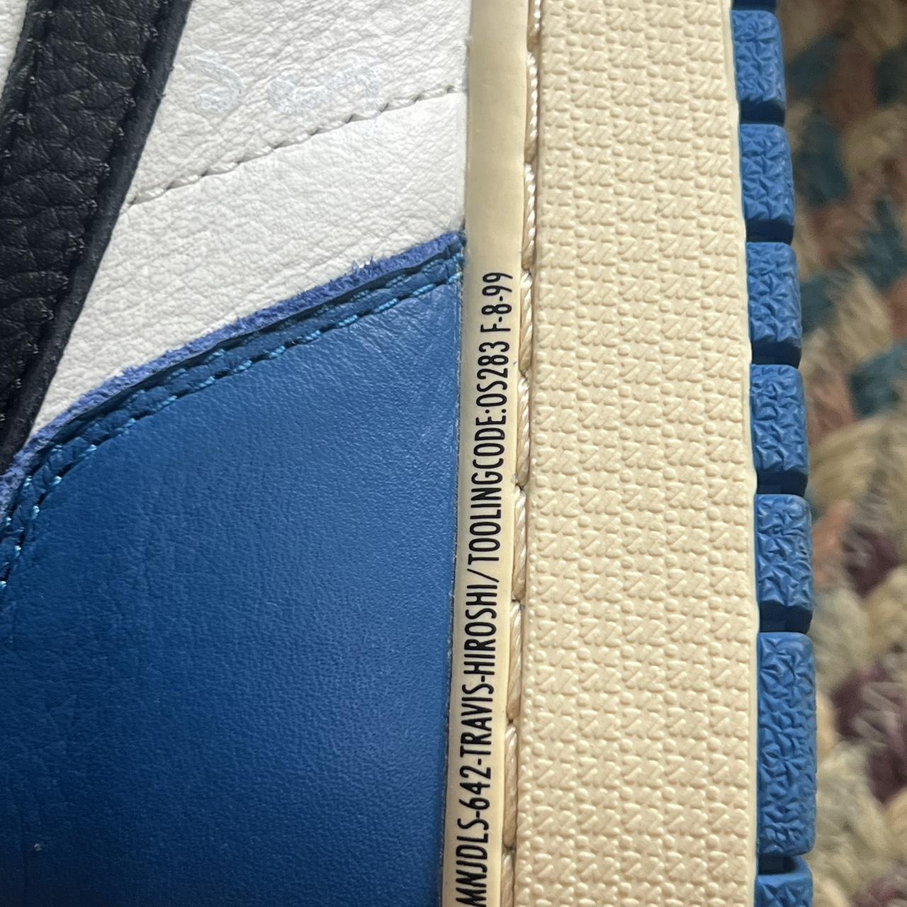 Travis Scott Jordan 1 High Reverse Nike Tick Worn... - Depop