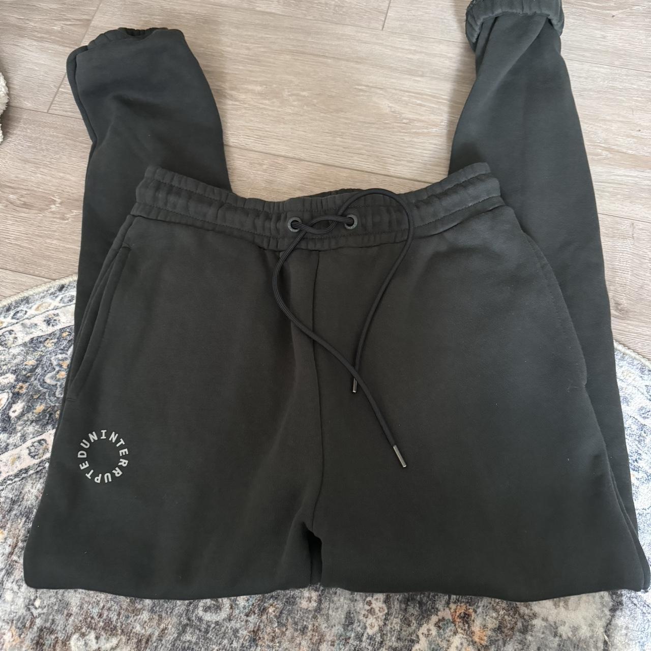 Black joggers with drawstring at the bottom #joggers... - Depop