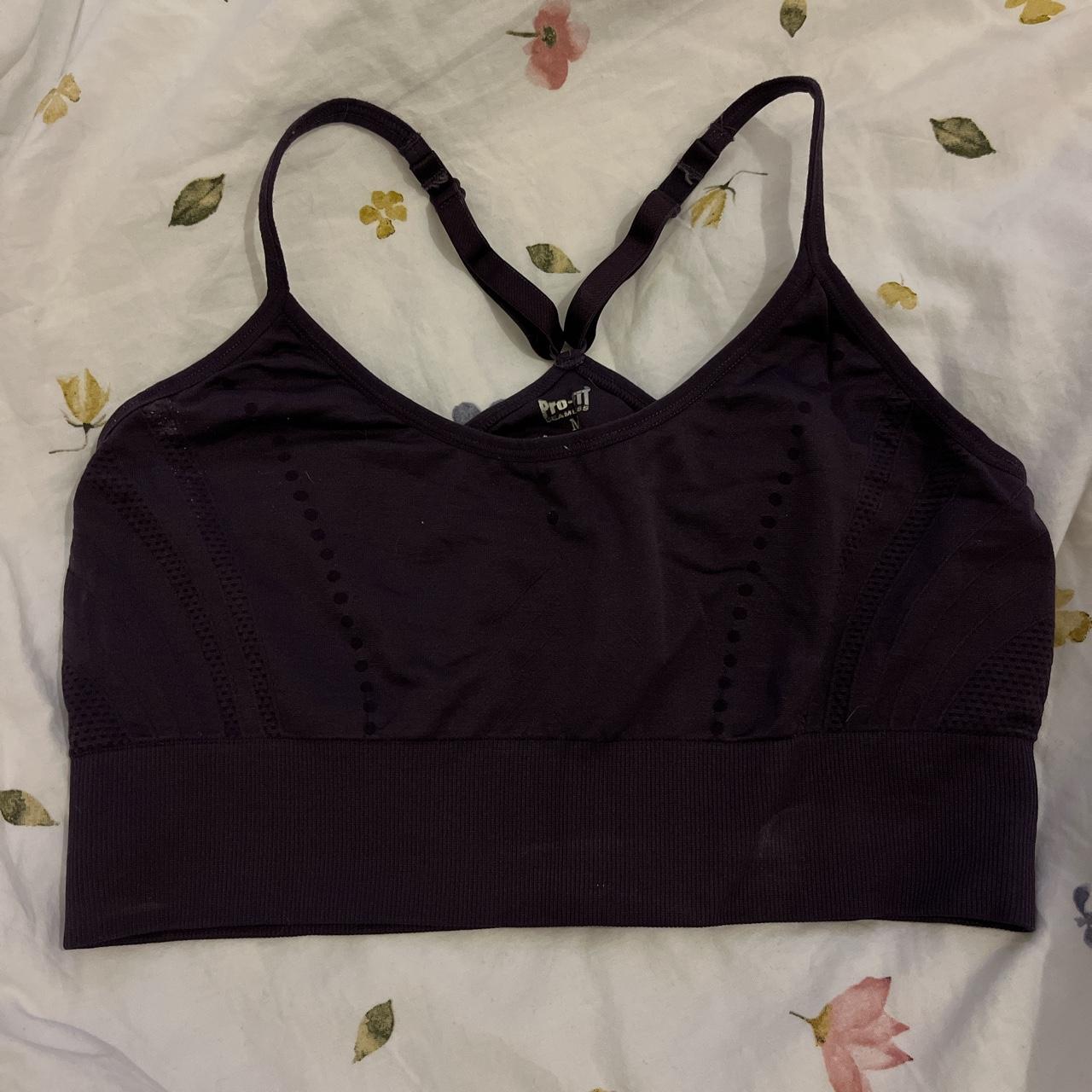 Pro-fit seamless sports bra Purple Brand new never... - Depop