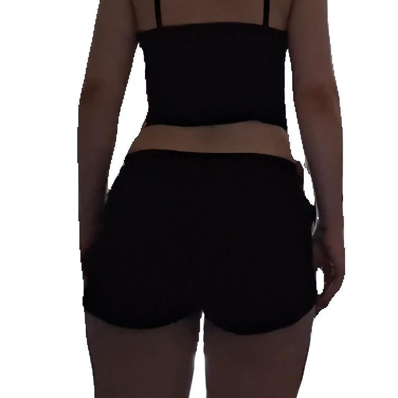 Black mini/booty shorts! These shorts have two back... | Depop