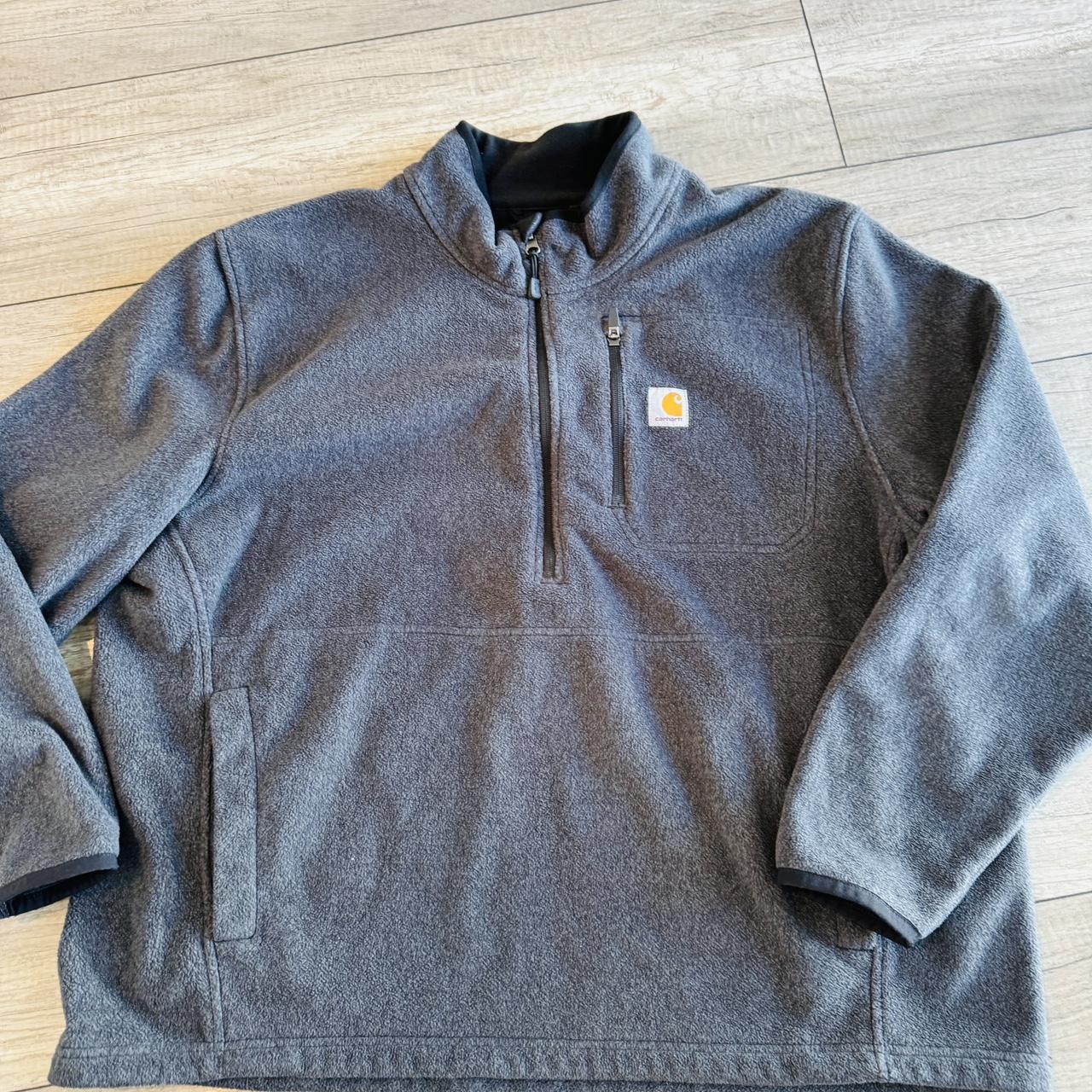 Grey Carhartt fleece jacket #fleecelove - Depop