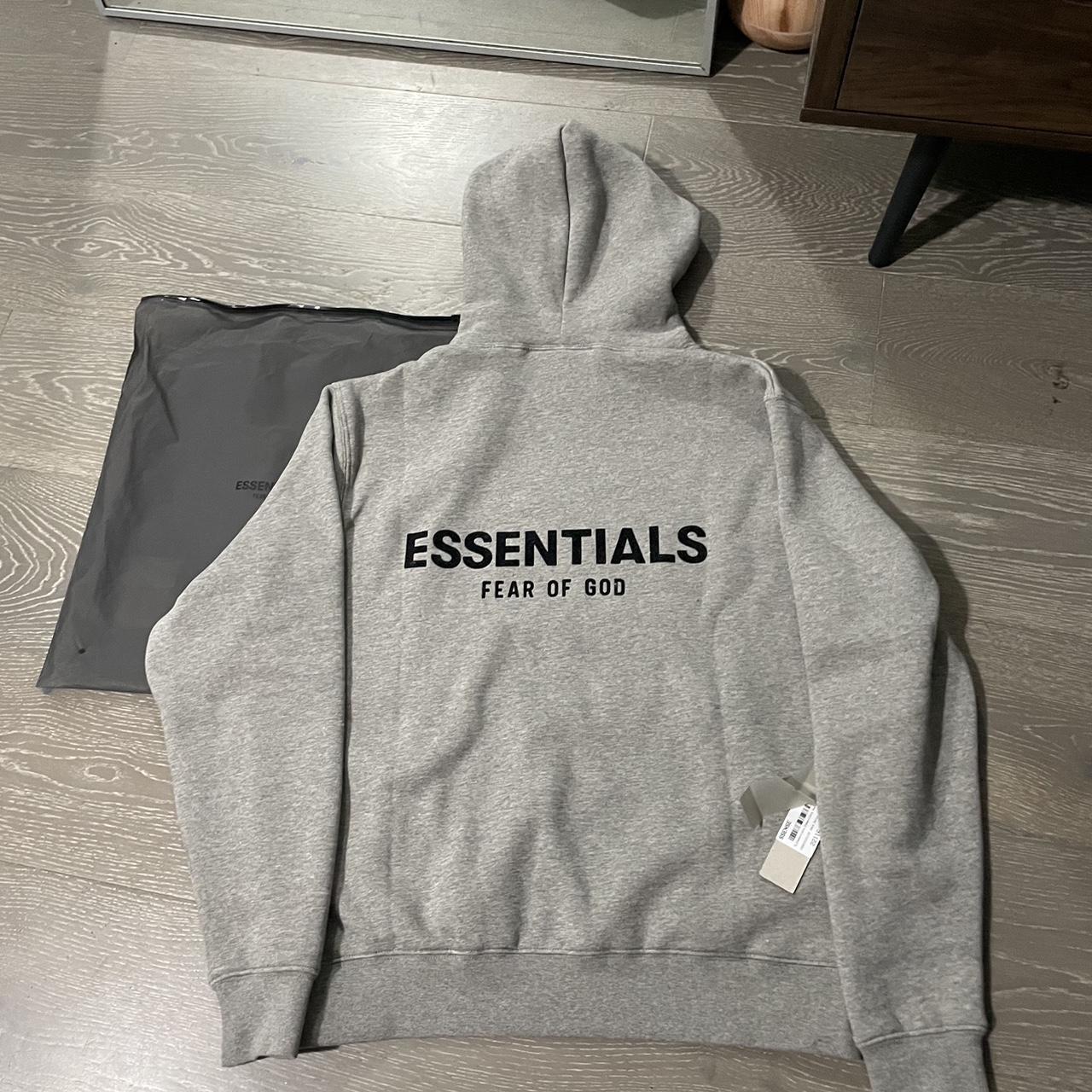 New Authentic oatmeal essentials grey hoodie Size... - Depop