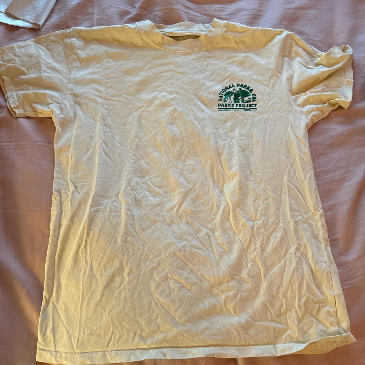 Yellow and green parks project shirt Size medium no... - Depop