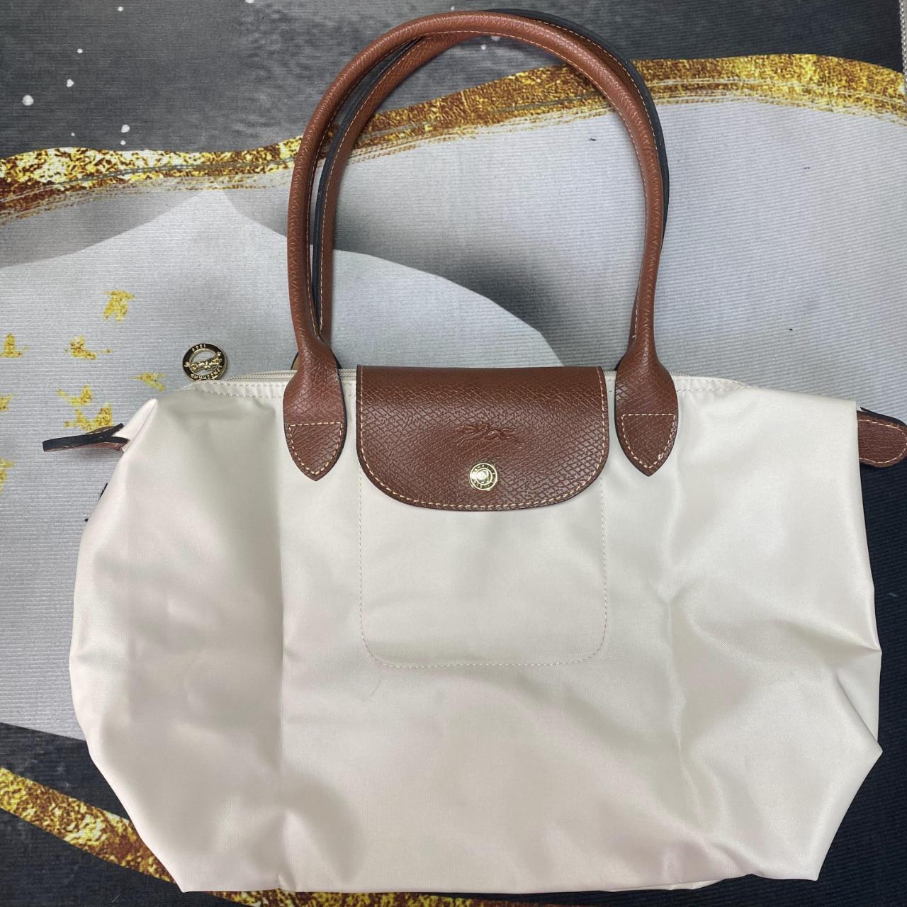fully white longchamp tote bag in size M -brand new - Depop