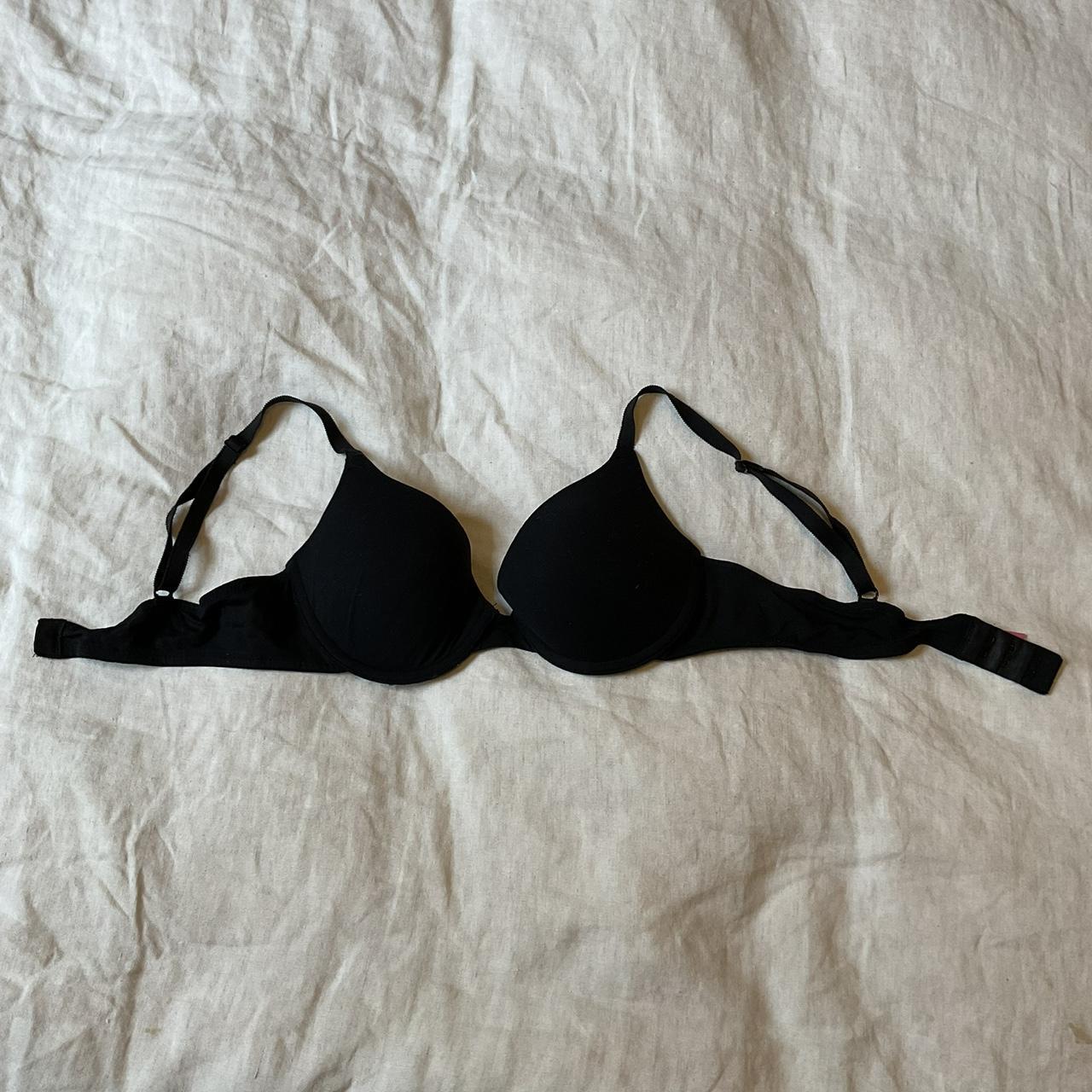 Victoria’s Secret black push up bra. Size 34B. GUC,... - Depop
