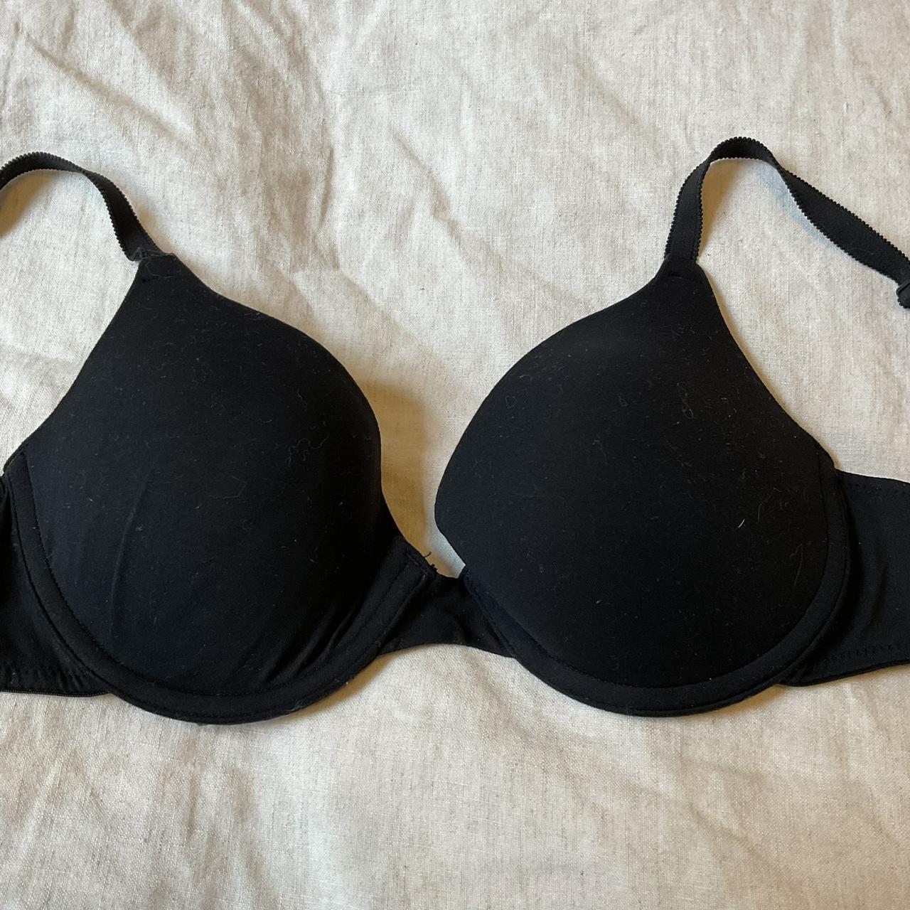 Victoria’s Secret black push up bra. Size 34B. GUC,... - Depop