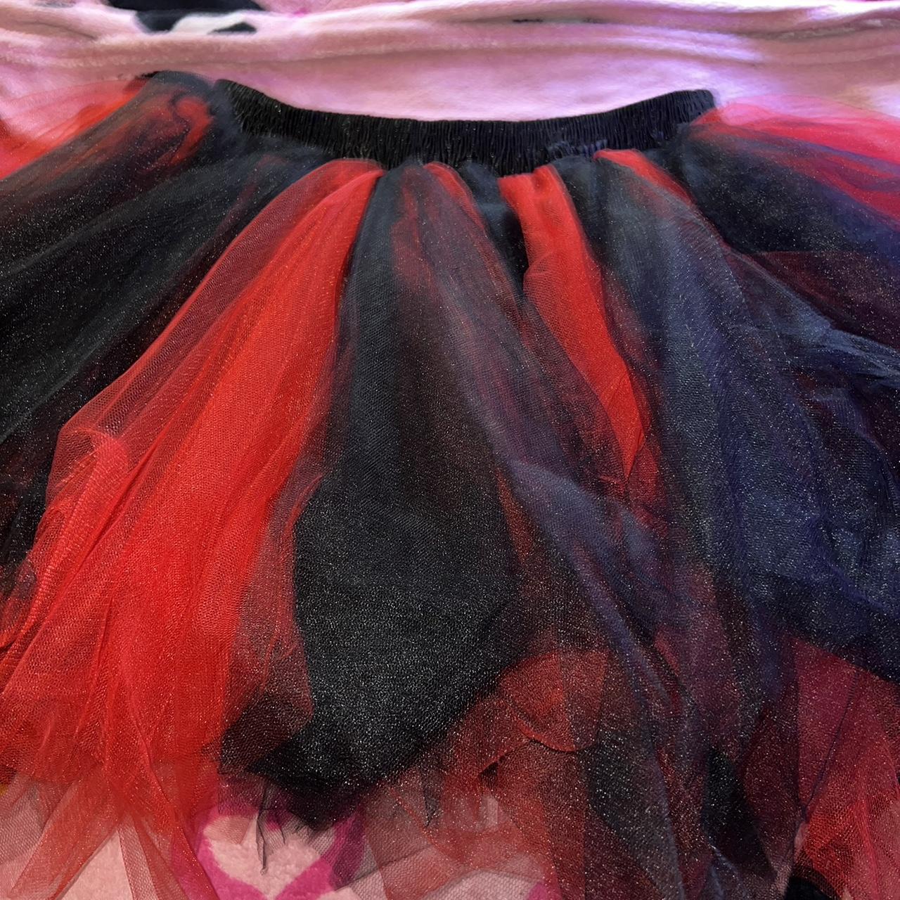 Red and black tutu skirt #tutu #skirt #emo #goth #alt - Depop