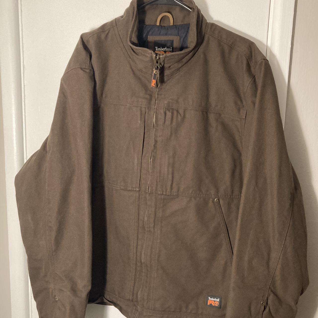 Timberland pro series brown canvas work jacket... - Depop