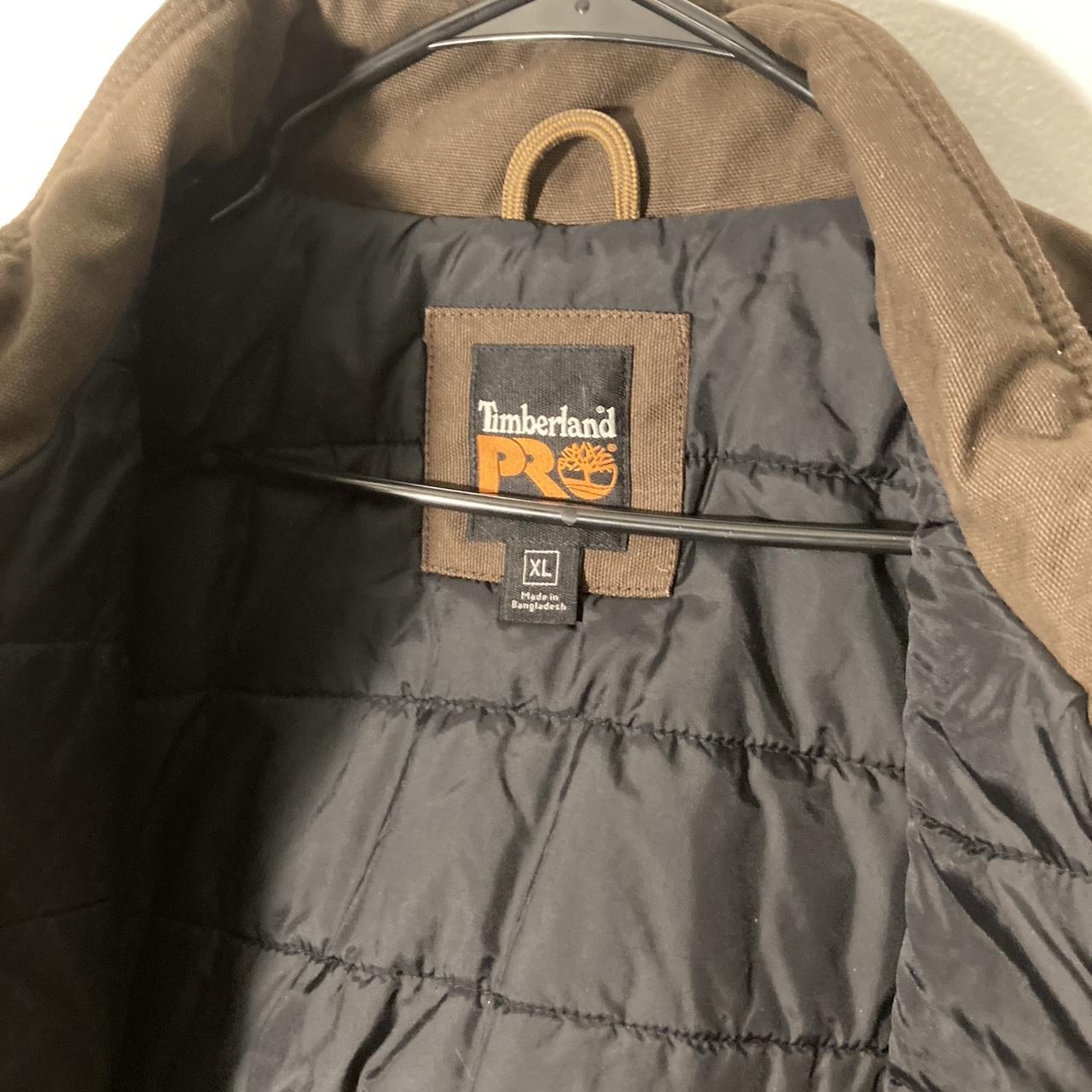 Timberland pro series brown canvas work jacket... - Depop