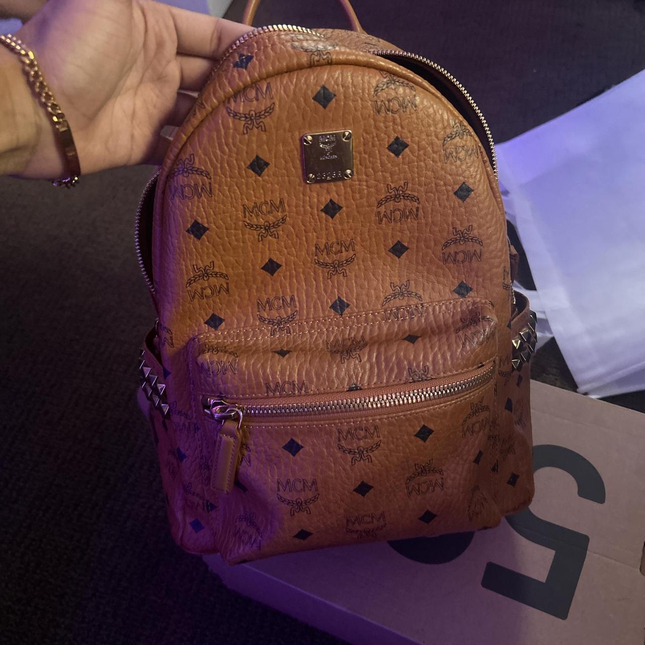 MCM backpack (Like New) Trying too make space in my... - Depop