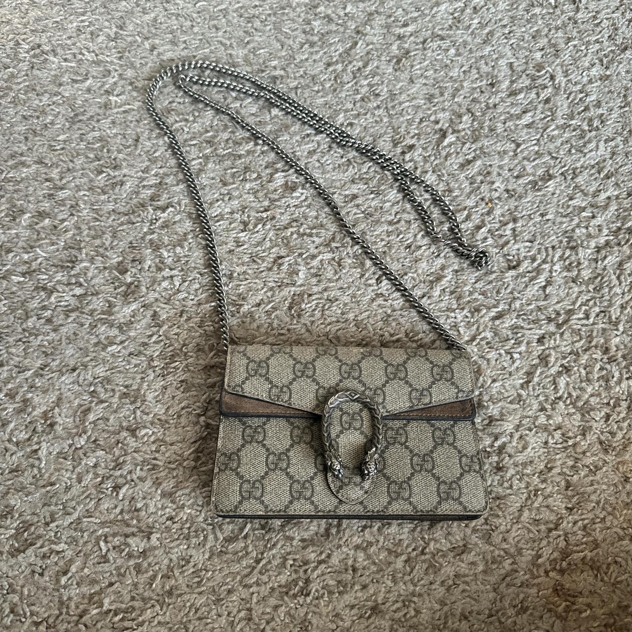 Gucci super mini wallet chain bag 100% authentic - Depop