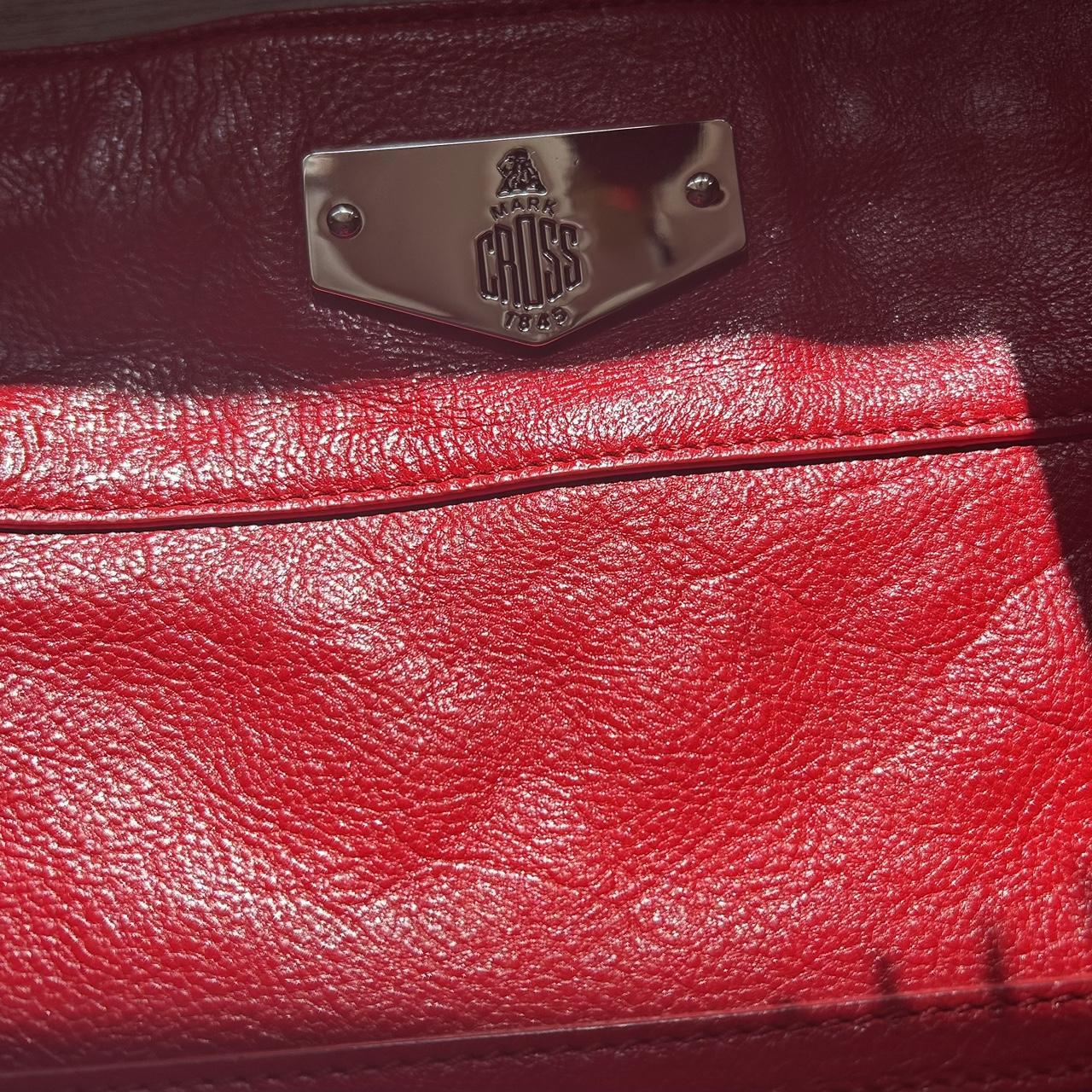 vintage red leather mark cross bag This show... | Depop