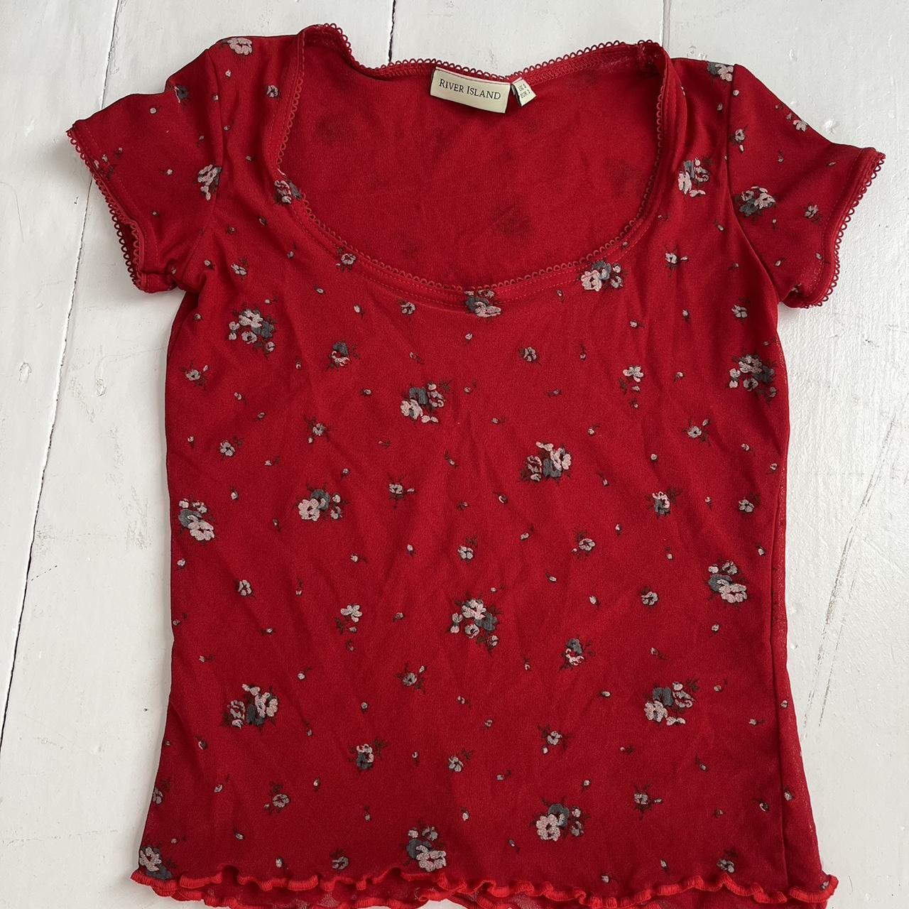 Vintage old label River Island top Lettuce... - Depop