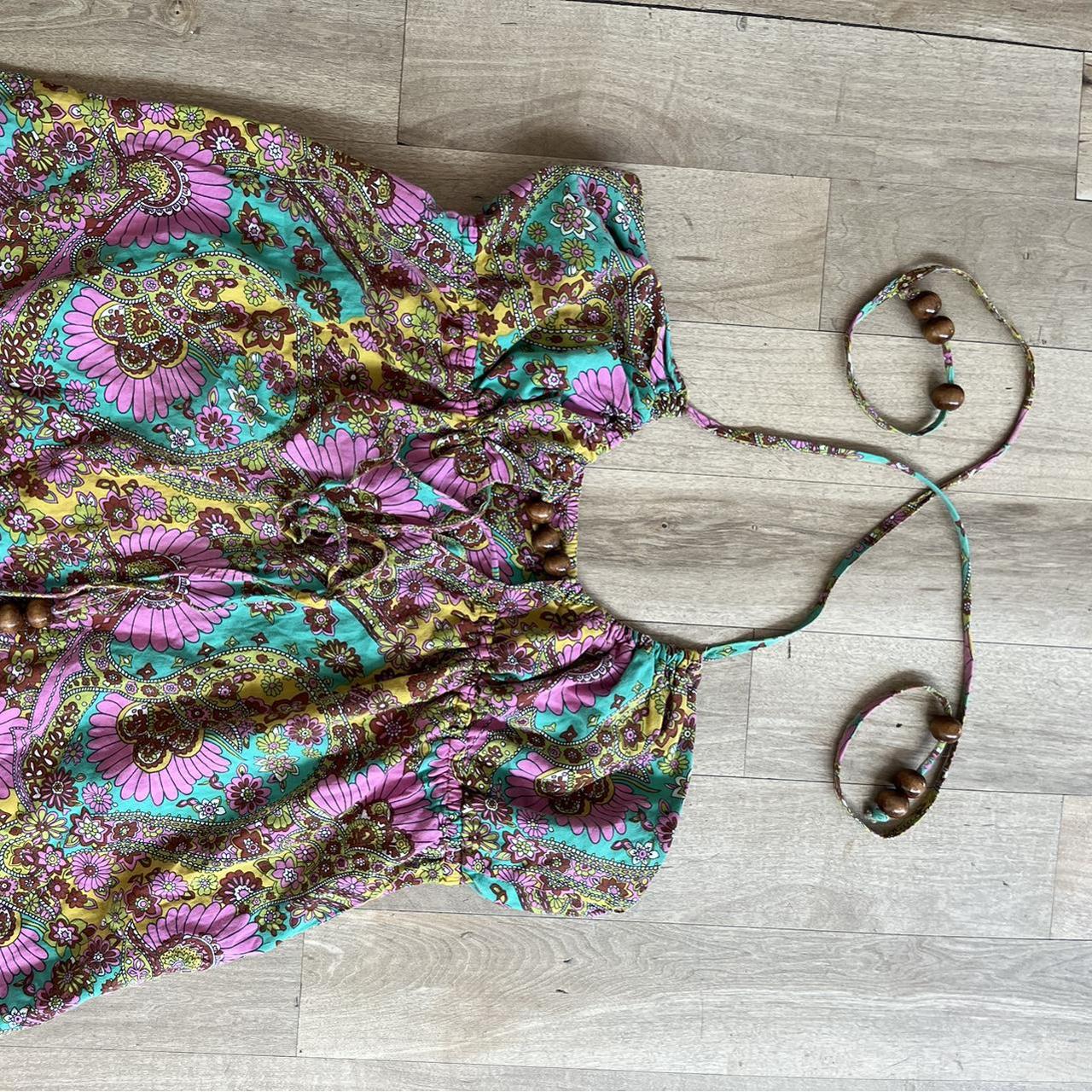 Cutest island girl halter neck top Size 10 Ruched... - Depop