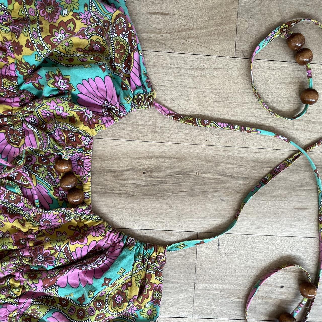 Cutest island girl halter neck top Size 10 Ruched... - Depop